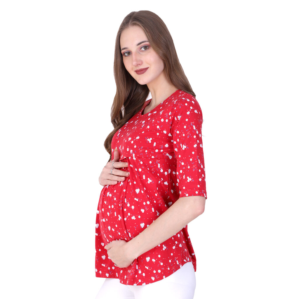 9HappyMonths Maternity Tunic Top – 100% Organic Cotton - 9HappyMonths